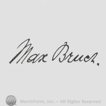Mark with Signature: Max Bruch. | #566219