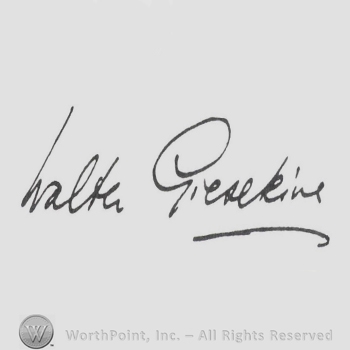 Mark with Signature: Walter Gieseking. | #566312
