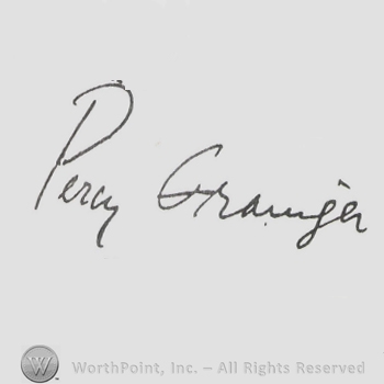 Mark with Signature: Percy Grainger. | #566331