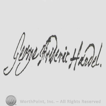 Mark with Signature: George Frederich Handel. | #566336