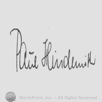 Mark with Signature: Paul Hindemith. | #566356