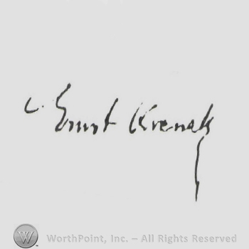 Mark with Signature: Ernst Krenek. | #566372