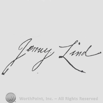 Mark with Signature: Jenny Lind. | #566391