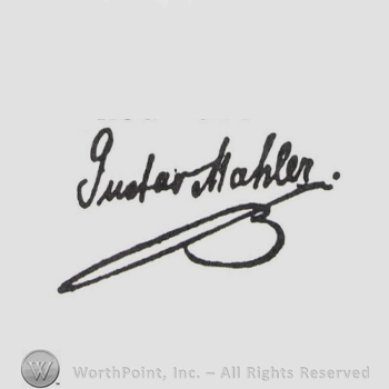 Mark with Signature: Gustav Mahler. | #566397