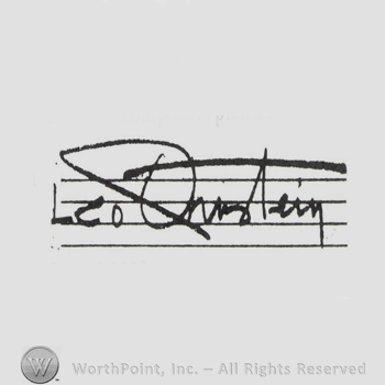 Mark with Signature: Leo Ornstein. | #566439