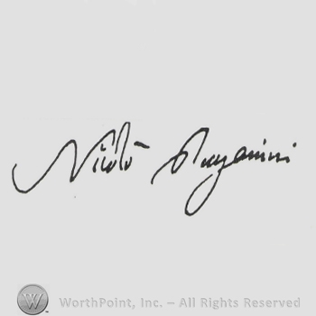 Mark with Signature: Niccolo Paganini. | #566447