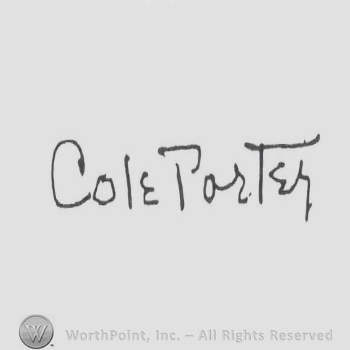 Mark with Signature: Cole Porter. | #566460