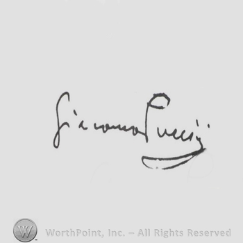 Mark with Signature: Giacomo Puccini. | #566470