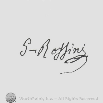 Mark with Signature: Gioachino Rossini. | #566484