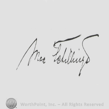 Mark with Signature: Max Von Schillings. | #566504