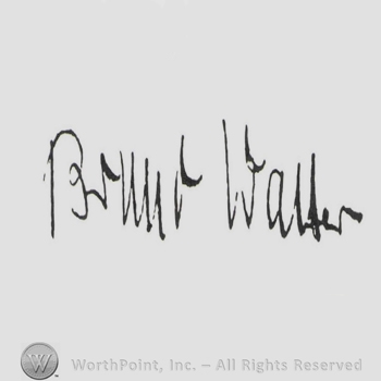 Mark with Signature: Bruno Walter. | #566585