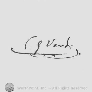 Mark with Signature: Giuseppe Verdi. | #566587