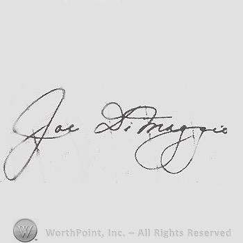 Mark with Signature: Joe DiMaggio. | #567920