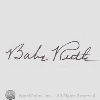 Mark with Signature: Babe Ruth. | #567927
