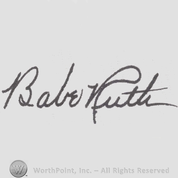Mark with Signature: Babe Ruth. | #567928