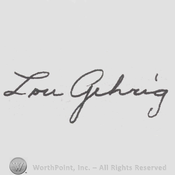 Mark with Signature: Lou Gehrig. | #567934