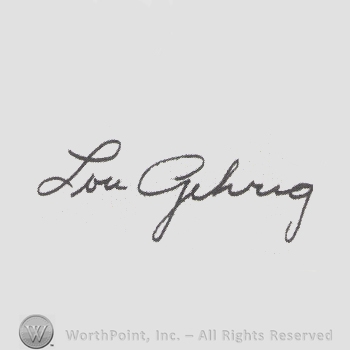 Mark with Signature: Lou Gehrig. | #567936