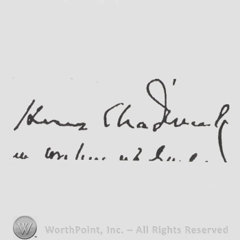 Mark with Signature: Henry Chadwick. | #567988