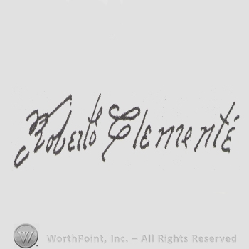 Mark with Signature: Roberto Clemente. | #567998
