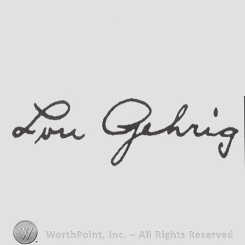 Mark with Signature: Lou Gehrig. | #568051