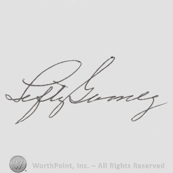 Mark with Signature: Lefty Gomez. | #568058