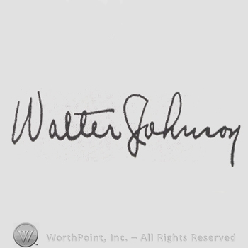 Mark with Signature: Walter Johnson. | #568091