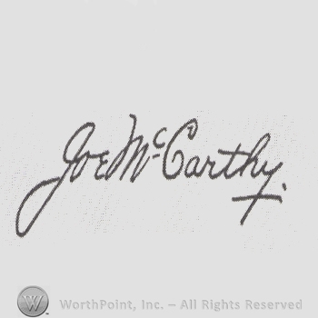 Mark with Signature: Joe McCarthy. | #568141
