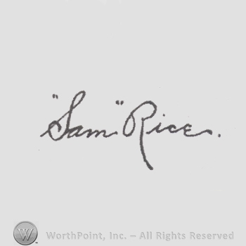 Mark with Signature: Sam Rice. | #568163