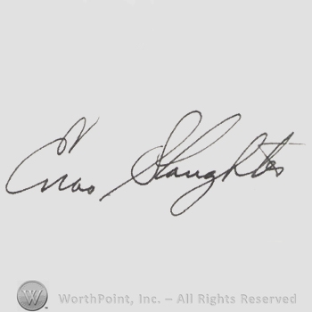 Mark with Signature: Enos Slaughter. | #568187