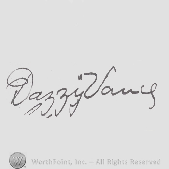 Mark with Signature: Dazzy Vance. | #568201