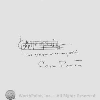 Mark with Signature: Cole Porter. | #568866