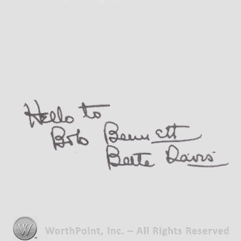Mark with Signature: Bette Davis. | #568868