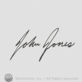 Mark with Signature: John Jones. | #568872