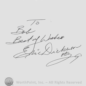 Mark with Signature: Eric Dickerson. | #568892