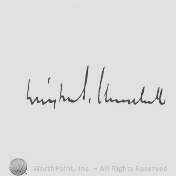 Mark with Signature: Winston Churchill. | #568935