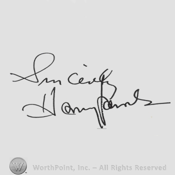 Mark with Signature: Harry James. | #568987
