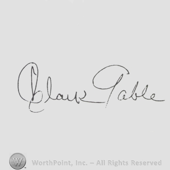 Mark with Signature: Clark Gable. | #569012