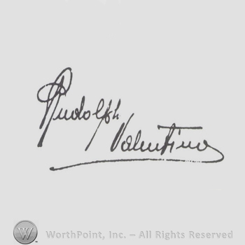 Mark with Signature: Rudolph Valentino. | #569013