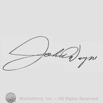 Mark with Signature: John Wayne. | #569122