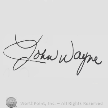 Mark with Signature: John Wayne. | #569128