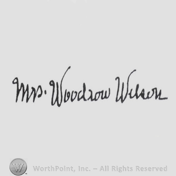 Mark with Signature: Edith Bolling Galt Wilson. | #570487