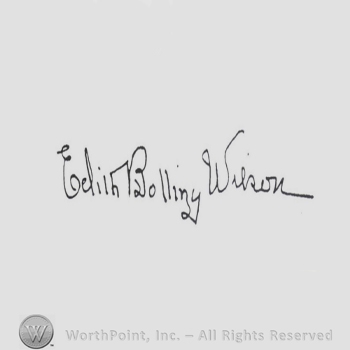 Mark with Signature: Edith Bolling Galt Wilson. | #570488