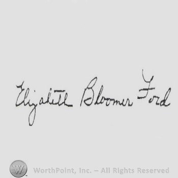 Mark with Signature: Elizabeth Bloomer Ford. | #570500