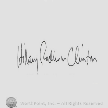 Mark with Signature: Hillary Rodham Clinton. | #570513
