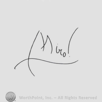 Mark with Signature: Joan Miro. | #570542