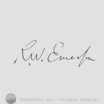 Mark with Signature: Ralph Waldo Emerson. | #570610