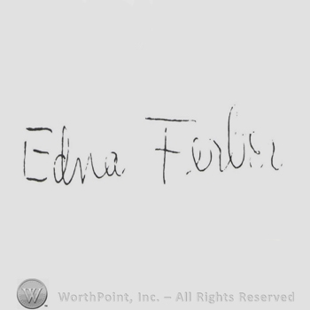 Mark with Signature: Edna Ferber. | #570611
