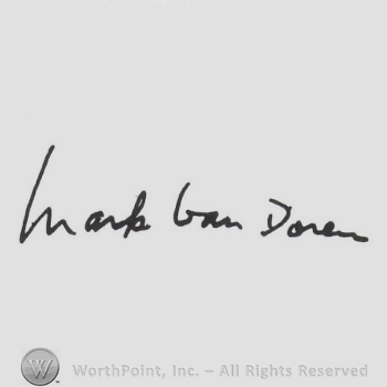 Mark with Signature: Mark Van Doren. | #570687