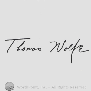 Mark with Signature: Thomas Wolfe. | #570701