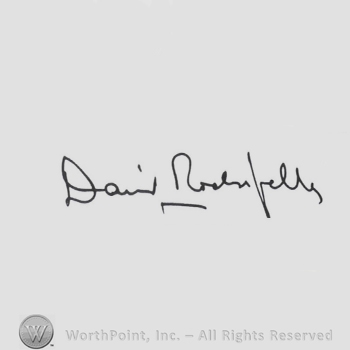 Mark with Signature: David Rockefeller. | #570790